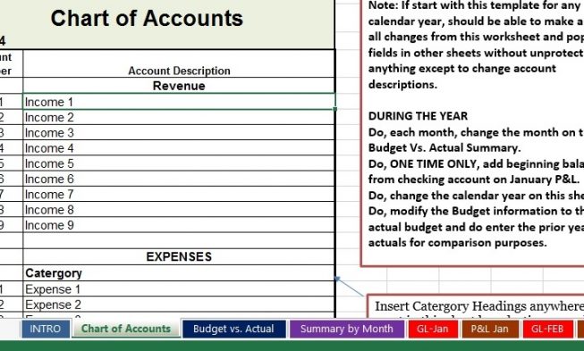 Automatic Accounting Spreadsheet Instructions – Basic Accounting Help